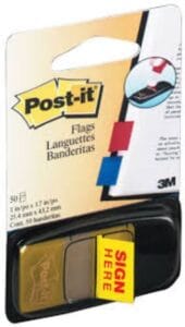 3M "Sign Here" Post-It Flag - Arena Stationery Supplies