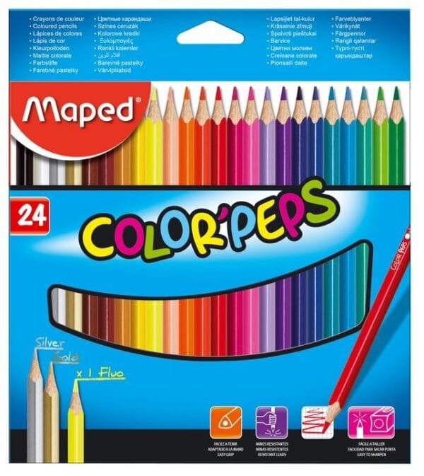 MAPED Colour Pencils Star Triangular - Arena Stationery Supplies