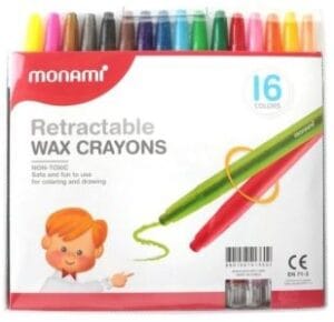 MONAMI Retractable Crayon 16 - Arena Stationery Supplies