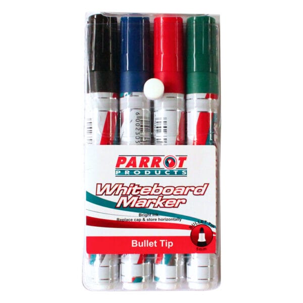 Parrot Whiteboard Marker Sets (Bullet Tip) - Arena Stationery Supplies