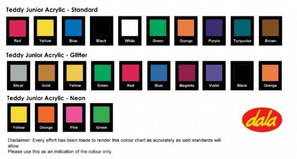 TEDDY Junior Acrylic Paint - Arena Stationery Supplies
