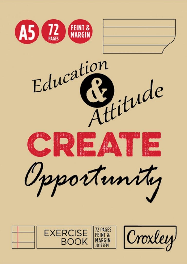 Croxley Exercise Books - A5 Feint & Margin - Arena Stationery Supplies